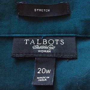 Talbots | Tops | Talbots Machine Washable Deep Bluegreen Stretchy ...